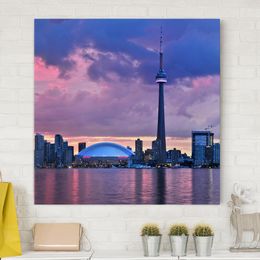 Bilderwelten Leinwandbild Stadt modern 3D-Effekt Leinwanddruck - Fascinating Toronto - Skylines XXL Wohnzimmer Schlafzimmer