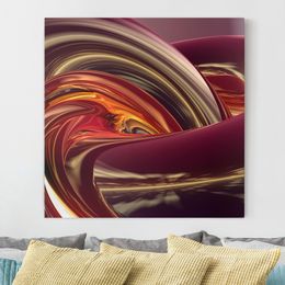 Bilderwelten Leinwandbild Abstrakt Kunstdruck Leinwanddruck - Fantastic Burning - Wandbild XXL Wohnzimmer Schlafzimmer