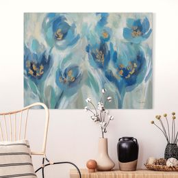 Bilderwelten Leinwandbild Blaues M&auml;rchen mit Blumen