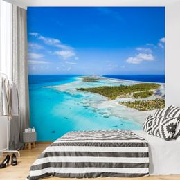 Bilderwelten Fototapete Strand Motiv Wandtapete t&uuml;rkis - Paradies auf Erden - Karibik Wohnzimmer Schlafzimmer