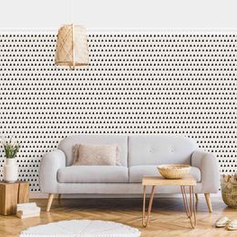 Bilderwelten Fototapete Vliestapete Abstrakt Wandtapete schwarz weiss - Schwarze Tusche Dreiecke - Geometrisch Wohnzimmer Schlafzimmer