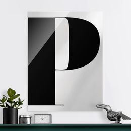 Glasbild Antiqua Letter P