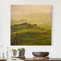 Bilderwelten Leinwandbild Natur Motiv Kunstdruck gr&uuml;n - Chianti Toskana - Landschaft XXL Wohnzimmer Schlafzimmer