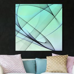 Bilderwelten Leinwandbild originell Abstrakt Kunstdruck Leinwanddruck - Autumn Shapes - Wandbild XXL Wohnzimmer Schlafzimmer