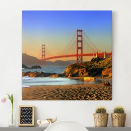 Bilderwelten Leinwandbild - Quadrat Baker Beach
