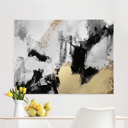 Bilderwelten Glasbild originell modern gold Glas Wandbild - Gold Collage - Deko Wohnzimmer Schlafzimmer