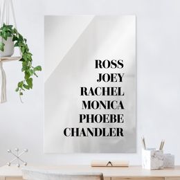Bilderwelten Glasbild Spr&uuml;che modern schwarz weiss Glas Wandbild - Lieblingsserien - Friends - Spr&uuml;che Wohnzimmer Schlafzimmer