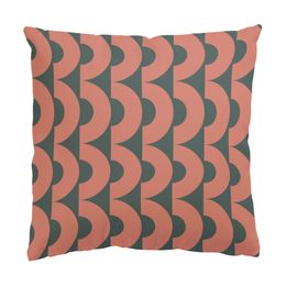 Bilderwelten Dekokissen Kissenbezug blau Abstrakt - Moderne Muster Rote B&ouml;gen - Geometrisch Sofakissen Bezug & F&uuml;llung in 40x40 50x50 60x60