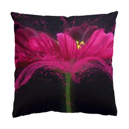 Bilderwelten Dekokissen Neonpinke Bl&uuml;te