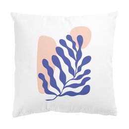Bilderwelten Dekokissen Kissenbezug blau Abstrakt - Matisse' Farnzweig II - Bett Couch Sofakissen Bezug & F&uuml;llung in 40x40 50x50 60x60