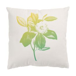 Bilderwelten Dekokissen Kissenbezug gelb Blumen Vintage - Modern Vintage Botanik Kirschbl&uuml;te Gr&uuml;n Gelb - Kirschbl&uuml;te Sofakissen Bezug-in 40x40 50x50 60x60