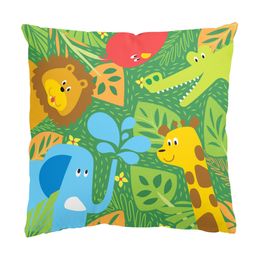 Bilderwelten Dekokissen Kissenbezug bunt Tiere Tropisch - No.BP4 Zootiere - Bett Couch Sofakissen Bezug & F&uuml;llung in 40x40 50x50 60x60