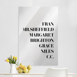 Bilderwelten Glasbild Spr&uuml;che modern schwarz weiss Glas Wandbild - Lieblingsserien - Die Nanny - Spr&uuml;che Wohnzimmer Schlafzimmer