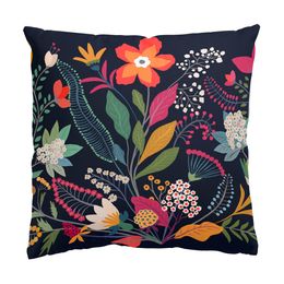 Bilderwelten Dekokissen Kissenbezug bunt Illustration - Mexikanische Blumen - Bett Couch Sofakissen Bezug & F&uuml;llung in 40x40 50x50 60x60