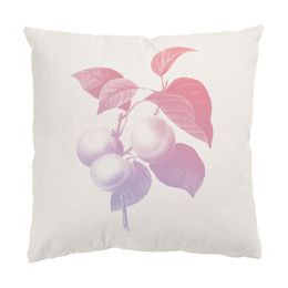Bilderwelten Dekokissen Kissenbezug rosa Vintage - Modern Vintage Botanik Pfirsich Rosa Violett - Pflanzen Sofakissen Bezug & F&uuml;llung in 40x40 50x50 60x60