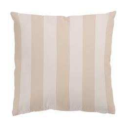 Bilderwelten Dekokissen beige Abstrakt - Macchiato Gro&szlig;e Streifen - Streifen Sofakissen Bezug & F&uuml;llung in 40x40 50x50 60x60