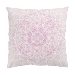 Bilderwelten Dekokissen rosa originell Orientalisch Aquarell - Mandala Aquarell Ornament rosa - Ornamente Sofakissen Bezug & F&uuml;llung in 40x40 50x50 60x60