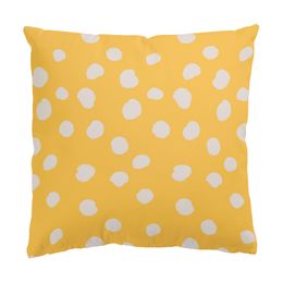 Bilderwelten Dekokissen gelb Vintage - Mighty Mango Punkte - Punkte Sofakissen Bezug & F&uuml;llung in 40x40 50x50 60x60