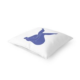 Bilderwelten Dekokissen Kissenbezug blau Abstrakt - Madame Matisse II - Bett Couch Sofakissen Bezug & F&uuml;llung in 40x40 50x50 60x60