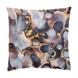 Bilderwelten Dekokissen Kissenbezug gold originell Abstrakt Aquarell - Marmor Aquarell mit Gold - Bett Couch Sofakissen Bezug & F&uuml;llung in 40x40 50x50 60x60