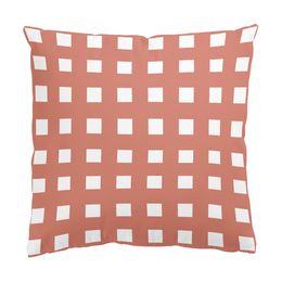 Bilderwelten Dekokissen rot Abstrakt - Moderne Muster gro&szlig;e Karos - Geometrisch Sofakissen Bezug & F&uuml;llung in 40x40 50x50 60x60