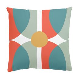 Bilderwelten Dekokissen gr&uuml;n originell Illustration - Geometrische Formen II - Bett Couch Sofakissen Bezug & F&uuml;llung in 40x40 50x50 60x60