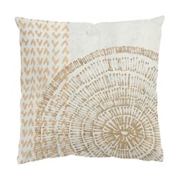 Bilderwelten Dekokissen beige originell Abstrakt - Gewebtes Muschel Muster - Geometrisch Sofakissen Bezug & F&uuml;llung in 40x40 50x50 60x60