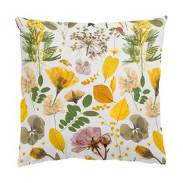 Bilderwelten Dekokissen Kissenbezug gelb Landhaus - Getrocknete Wiesenblumen - Pflanzen Sofakissen Bezug & F&uuml;llung in 40x40 50x50 60x60