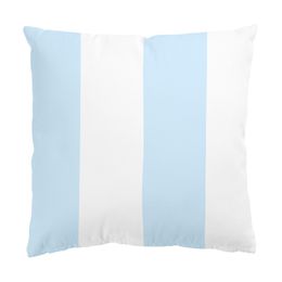 Bilderwelten Dekokissen Kissenbezug blau Strand maritim - L&auml;ngsstreifen in Himmelblau - Streifen Sofakissen Bezug & F&uuml;llung in 40x40 50x50 60x60