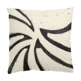 Bilderwelten Dekokissen Kissenbezug schwarz weiss originell Vintage - Gemalte Schwarze Zacken - Geometrisch Sofakissen Bezug & F&uuml;llung in 40x40 50x50 60x60