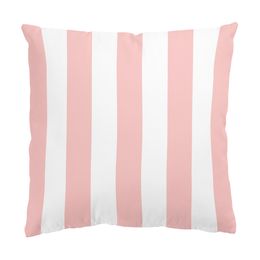 Bilderwelten Dekokissen rosa modern - L&auml;ngsstreifen in Blass Pink - Streifen Sofakissen Bezug & F&uuml;llung in 40x40 50x50 60x60