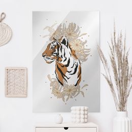 Bilderwelten Glasbild Safari Tiere - Portrait Tiger