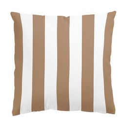 Bilderwelten Dekokissen Kissenbezug braun modern - L&auml;ngsstreifen in Beige - Streifen Sofakissen Bezug & F&uuml;llung in 40x40 50x50 60x60