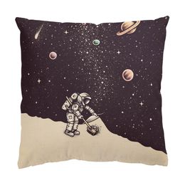 Bilderwelten Dekokissen beige Himmel Illustration - Kosmischer Staub - Himmel Sofakissen Bezug & F&uuml;llung in 40x40 50x50 60x60