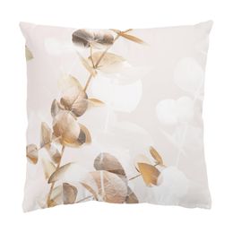 Bilderwelten Dekokissen Kissenbezug gold Tropisch - Goldene Eukalyptuszweige mit Wei&szlig; I - Bett Couch Sofakissen Bezug & F&uuml;llung in 40x40 50x50 60x60