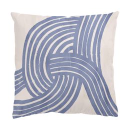 Bilderwelten Dekokissen Kissenbezug beige originell Abstrakt - Knoten blau - Bett Couch Sofakissen Bezug & F&uuml;llung in 40x40 50x50 60x60