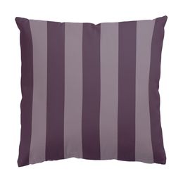 Bilderwelten Dekokissen violett modern - L&auml;ngsstreifen in Dunkel Violett II - Streifen Sofakissen Bezug & F&uuml;llung in 40x40 50x50 60x60