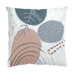 Bilderwelten Dekokissen blau originell Abstrakt - Karneval der Formen in Petrol II - Bett Couch Sofakissen Bezug & F&uuml;llung in 40x40 50x50 60x60