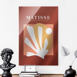 Bilderwelten Glasbild originell Abstrakt rot Glas Wandbild - Matisse Interpretation - Kombination Rot - Deko Jugendzimmer