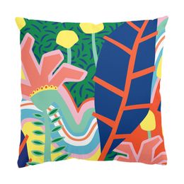 Bilderwelten Dekokissen Kissenbezug bunt Blumen Abstrakt - Kandiertes Blumenbeet - Blumenwiese Sofakissen Bezug & F&uuml;llung in 40x40 50x50 60x60