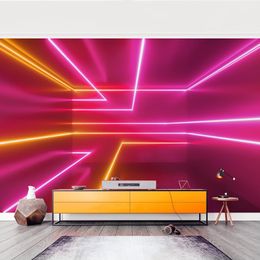 Bilderwelten Fototapete Pinke Neonstreifen