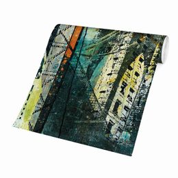 Bilderwelten Fototapete NY New York Graffiti Art Schwarz Wei&szlig; Bunt Urban 3D modern Street Tapete Wohnzimmer Skater Mauer Jugendzimmer Freedom Peace