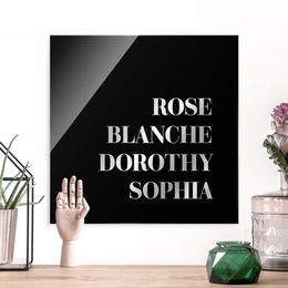 Bilderwelten Glasbild Lieblingsserien - Golden Girls Schwarz