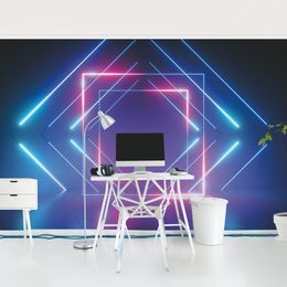 Bilderwelten Fototapete Geometrisches Neonlicht