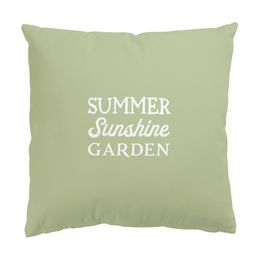 Bilderwelten Dekokissen Kissenbezug gr&uuml;n Spr&uuml;che modern - Cottage Summer - Summer Sunshine Garden - Spr&uuml;che Sofakissen Bezug & F&uuml;llung in 40x40 50x50 60x60