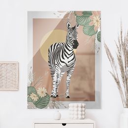 Bilderwelten Glasbild Safari Tiere - Zebra
