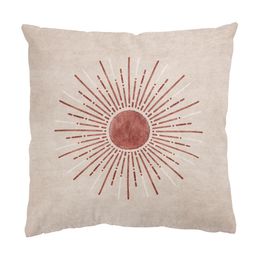 Bilderwelten Dekokissen beige Spirituell Vintage - Boho Sonne I - Retro Sofakissen Bezug & F&uuml;llung in 40x40 50x50 60x60