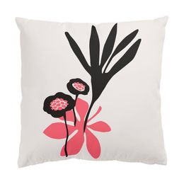 Bilderwelten Dekokissen rosa Blumen Illustration - Blumengru&szlig; in Rosa - Bett Couch Sofakissen Bezug & F&uuml;llung in 40x40 50x50 60x60