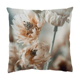 Bilderwelten Dekokissen Kissenbezug pastell Blumen modern - Blumen Nahaufnahme - Bett Couch Sofakissen Bezug & F&uuml;llung in 40x40 50x50 60x60