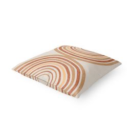 Bilderwelten Dekokissen beige originell Abstrakt - B&ouml;gen II - Bett Couch Sofakissen Bezug & F&uuml;llung in 40x40 50x50 60x60